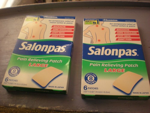 2- Box Salonpas Pain Relieving Patches Large Back 6 CT 05/27 LOT OF 2 ...
