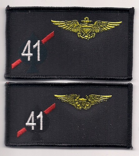 VF-41 BLACK ACES WINGS PILOT & NFO FIGHTER SQN patch set | eBay