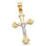 St. Thomas Botonee Budded Cathedral Cross Solid 14k White Gold Necklace ...