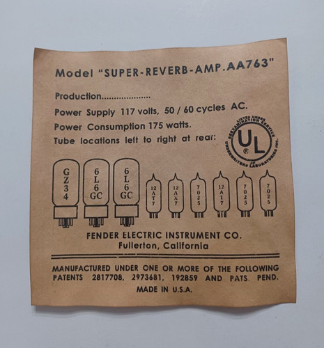 Super- Reverb -Amp Elect. AA763 production | eBay