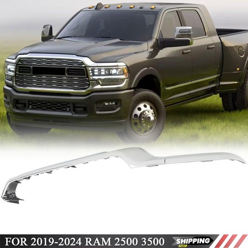 Fits 2019-2024 Ram 2500 3500 Chrome Front Upper Grille Molding Trim ...