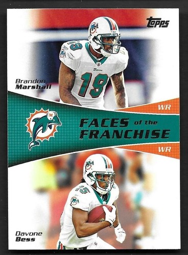 2011 Topps Faces of the Franchise #MB Brandon Marshall / Bess Miami ...