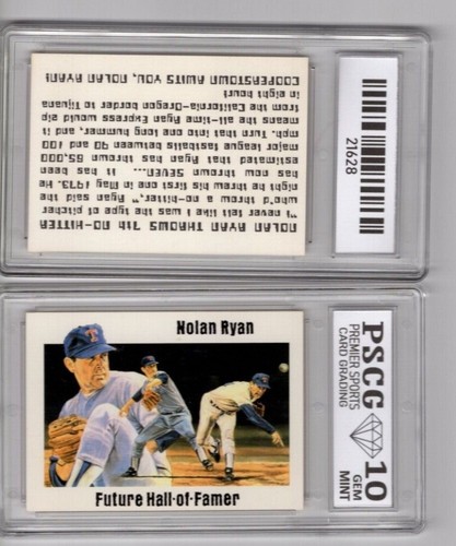 1990's Broder Nolan Ryan Rangers PSCG 10 GEM MINT FUTURE HALL OF FAMER ...