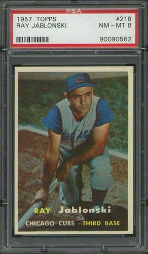 1957 Topps #218 Ray Jablonski PSA 8 Chicago Cubs | eBay