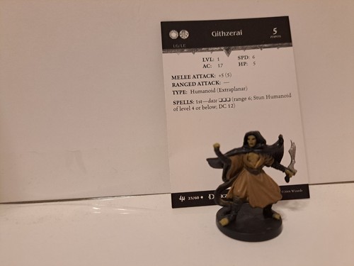 D&D Miniatures WOTC Githzerai 23/60 | eBay