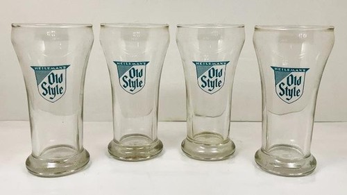 VINTAGE OLD STYLE BEER GLASS PILSNER SHORTY 5.25" ~ SET OF 4 | eBay