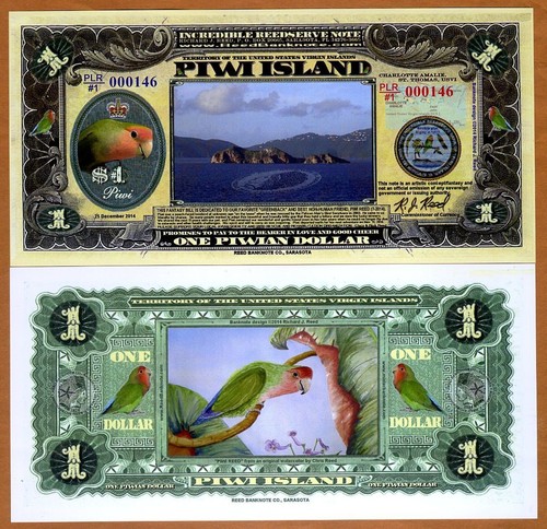 Piwi Island, 1 Dollar, 2014, Polymer, Parrot, UNC | eBay