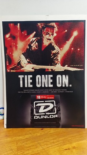 JIM ROOT SLIPKNOT DUNLOP GUITAR STRINGS 2008 PRINT AD 11 X 8.5 D1 | eBay