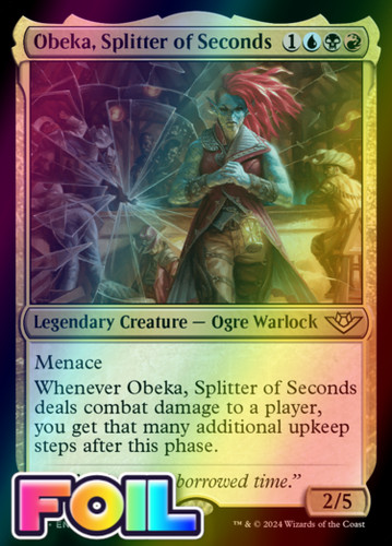 x1 Obeka, Splitter of Seconds OTJ MTG 222 FOIL RARE M/NM 1x | eBay