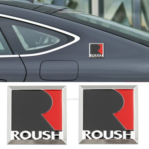 2X Square ROUSH Performance Badge Car Side Fender Emblem Stickers For ...