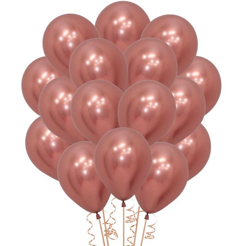 Reflex Rose Gold Pack of 20 Sempertex Latex Helium Wedding Party ...