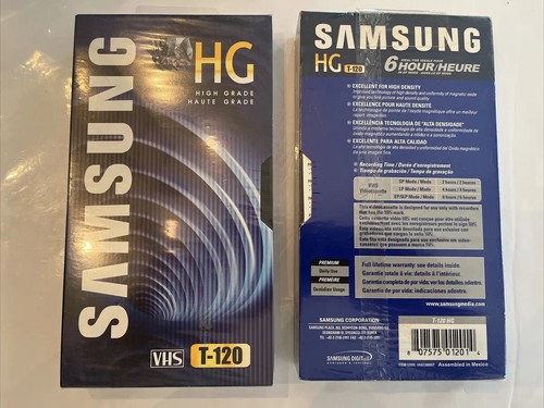 Samsung Vhs12000st High Grade T-120 VHS Videocassette for sale online ...