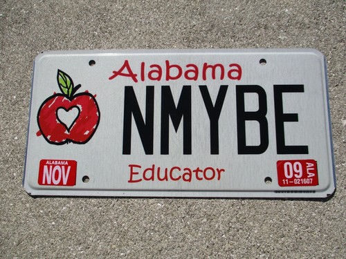 Alabama 2009 Educator license plate # NMYBE | eBay