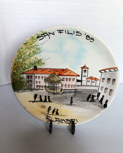 Hand Painted San Filis Hotel Street Scene Italy Ceramic Plate Wall ...