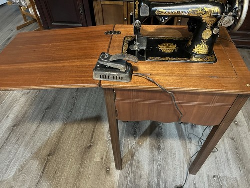 singer sowing machine vintage with desk | eBay
