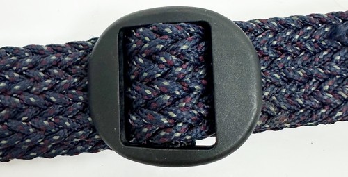 Thomas Bates Hiking Belt 38 Braided Nylon Web Belt Navy Blue Plastic ...