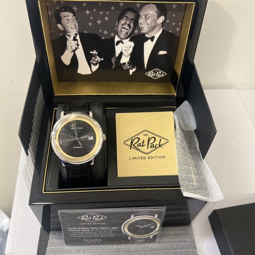 Mens The Rat Pack Limited Edition Bulova Watch RRP £599 Brand New ...