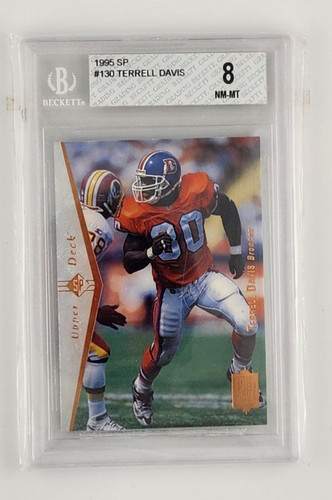 1995 SP Football Terrell Davis ROOKIE #130 BGS 8 BRONCOS NM-MT HOF | eBay