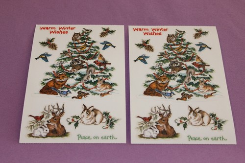 PSX Designs LOT of 2 Sheets of Vintage RARE Winter Friends w/Tree ...