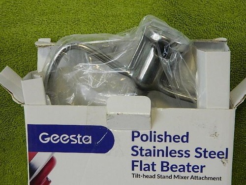 Geesta Stainless Steel Flat Beater for Kitchen Aid 4.5 Qt - 5 Qt Tilt ...