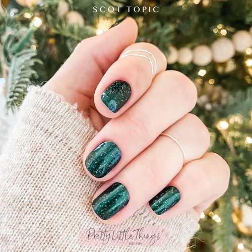 Color Street Nail Polish Strips - SCOT TOPIC Deep Green glitter (FMG166 ...