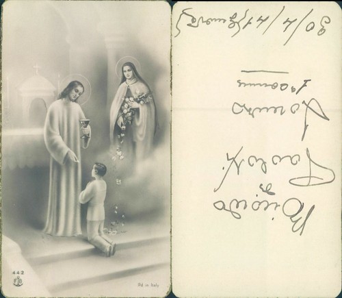 Santino Novecentesco de Jésus Que Bénit Rare Avec Dédicace 1941 -RIF ...