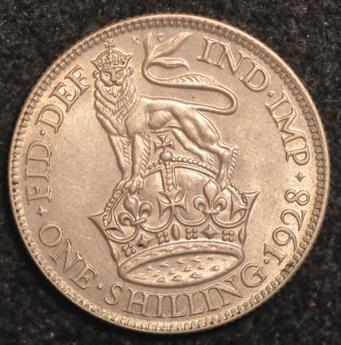 Shilling 1928 George V aUNC lustre .500 Silver (T72) | eBay UK