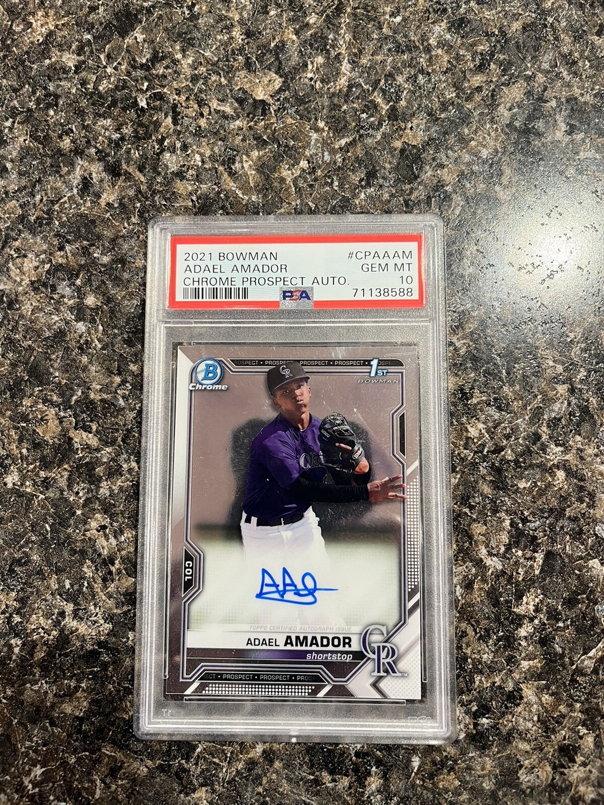 Adael Amador 2021 Bowman #CPA-AAM Chrome Prospect Auto (1st) Price ...