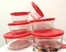 ️ NEW 20-pc PYREX Food Storage Container Set Glass w/GRAY COVERS 7 4 2 ...