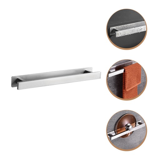 No Punch Towel Rack Towel Holder Stainless Steel Towel Bar for Bathroom ...