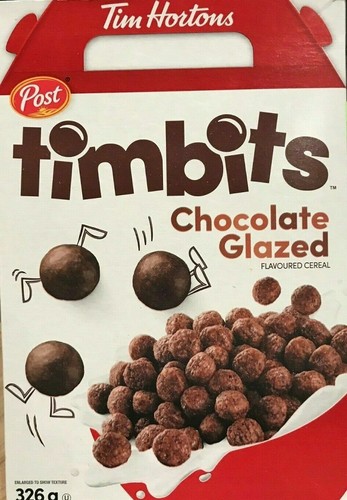 4x TIM HORTONS TIMBITS CHOCOLATE GLAZED Cereal 326g Each -Limited ...