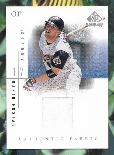 DARIN ERSTAD 2001 UPPER DECK GAME USED JERSEY RELIC CARD #DE ANGELS MLB ...