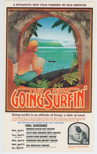 Surf Movie Poster/Handbill Bud Browne-"The New Going Surfin" Original ...
