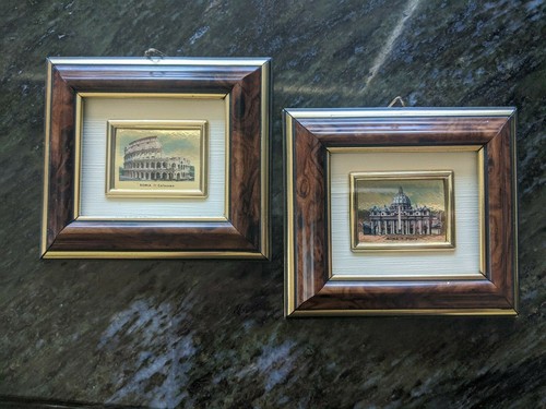 New Lot of 2 Pictures Rome Italy St Peter's Cathedral Colosseum | eBay