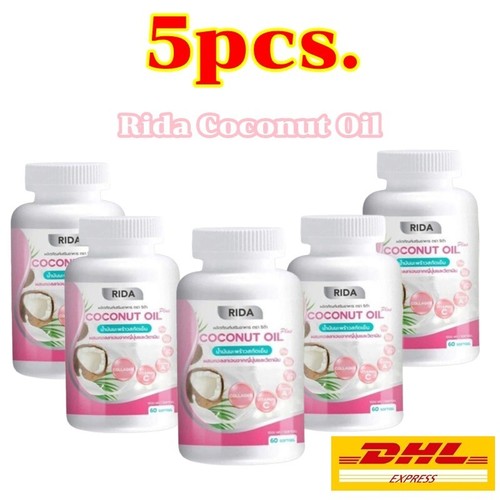 5x RIDA Cold Pressed Coconut Oil Collagen Tripeptide 1000 mg. Reduce ...