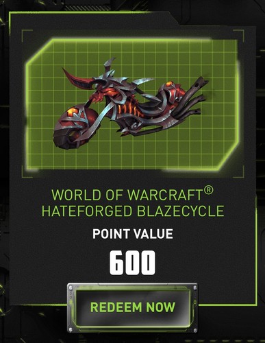 *CODE* Hateforged Blazecycle Mount ! World Of Warcraft Mtn Dew Gaming ...
