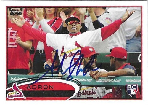 Autographed/Signed 2012 Topps #90 Adron Chambers St Louis Cardinals ...