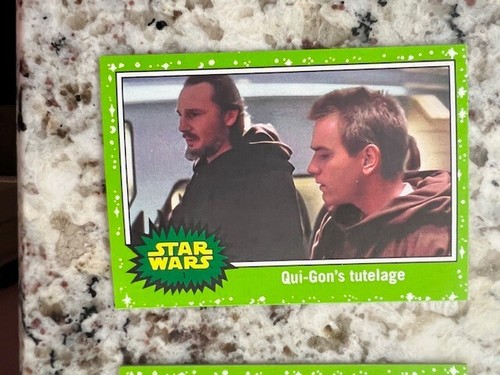2017 TOPPS STAR WARS JOURNEY LAST JEDI GREEN PARALLEL CARD QUI-GONS ...