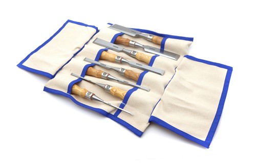 Narex 8 Piece Richter Extra Bevel Edge Chisel Set with Narex Canvas ...