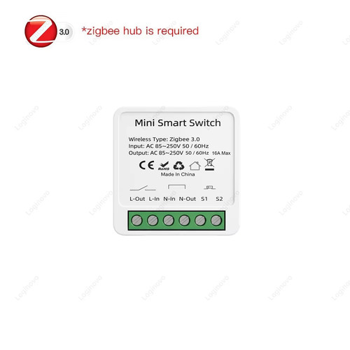 Zigbee 3.0 Mini Smart Switch Module 16A Two Way Breaker Relay 220V 110V ...