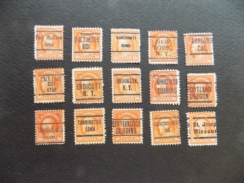 (15) USED US Different CITIES PREC DEF.-stamps-8-1-L-30 C FRANKLIN | eBay
