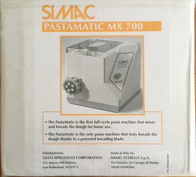 Simac Mx700 Pastamatic Electric Pasta Makers for sale | eBay