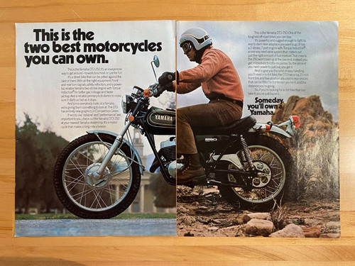 1973 Original Print 2 Page Ad Yamaha DT3-250 TWO OF THE BEST ...