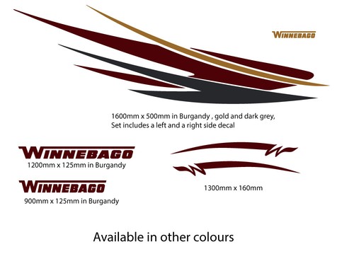 Decals, Stripes for RV Motorhome, caravan or vehicle, Winnebago Leisure ...