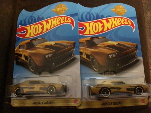 Hot Wheels Lot of 2 2021 MEIJER Exclusive GOLD Edition Muscle Bound MOC ...