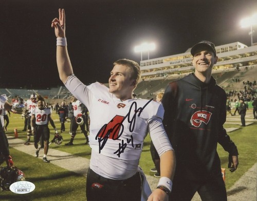 Bailey Zappe Signed Autographed 8x10 Photo Western Kentucky Patriots ...