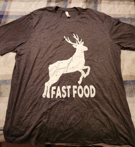 Fast Food Deer Mens Hunting T Shirt New Never Worn Size 2XL | eBay