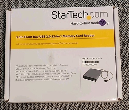 StarTech Memory Card Reader 3.5" Front Bay 22-in-1 USB 2.0 Internal ...