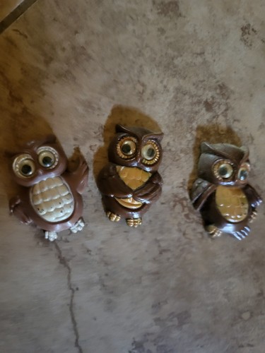 Lot of 3 Vintage Owl Refrigerator Magnets With Eyes Retro Cottagecore ...