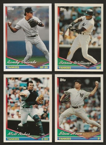 1994 Topps New York Yankees Lot #2 Bernie Williams 59 Nokes 88 Kelly ...